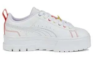 PUMA Mayze Pierced White Multi Sneakers - White/red