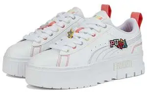 PUMA Mayze Pierced White Multi Sneakers - White/red