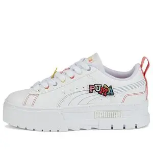PUMA Mayze Pierced White Multi Sneakers - White/red