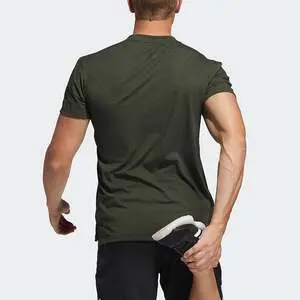 Adidas Three-bar Tee Logo Printing Training Sports Short Sleeve