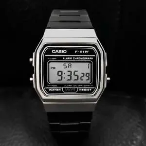 Casio Digital Watch With Water Resistance - Black/silver