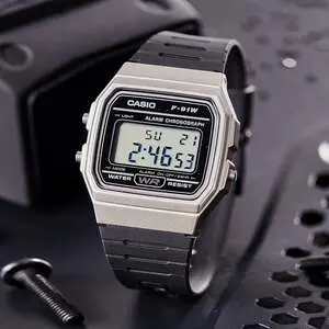 Casio Digital Watch With Water Resistance - Black/silver