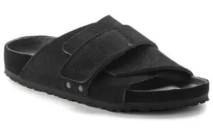 BIRKENSTOCK Kyoto Suede Leather Sandals - Black