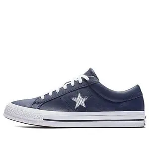 CONVERSE Converse One Star Perforated Leather Low Top Blue
