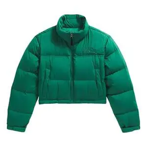 The North Face Nuptse Cropped Down Jacket - Evergreen