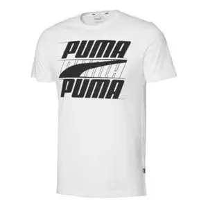 PUMA Round Neck Short Sleeve Rebel Basic - White
