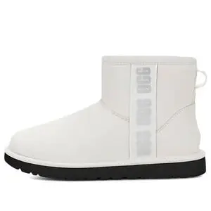 UGG UGG Classic Mini Side Logo Boot White