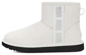 UGG Classic Mini Side Logo Boot - White