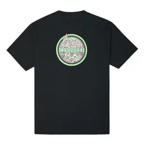 CONVERSE Logo Printing Round Neck Short Sleeve - Black