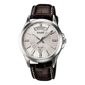 Casio Enticer Quartz Watch With Leather Band - Brown