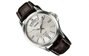 Casio Enticer Quartz Watch With Leather Band