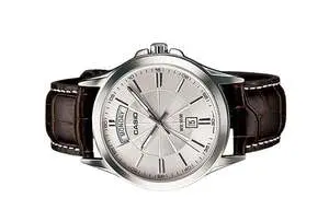 Casio Enticer Quartz Watch With Leather Band