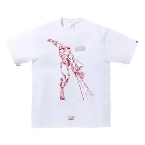 A BATHING APE X Marvel Iron T-shirt - White