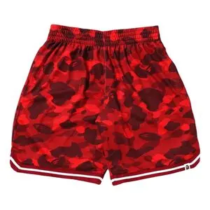 A BATHING APE Color Camo Wide Fit Shorts - Red