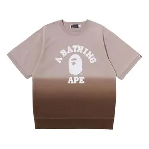 A BATHING APE College Gradation S/s Sweat Crewneck - Brown