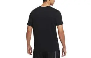 Nike Cartoon Pattern Large Logo Printing Round Neck Casual Short Sleeve Black - Multi-color