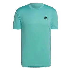 Adidas Alphabet Logo Printing Round Neck Short Sleeve Green T-shirt - Default Color