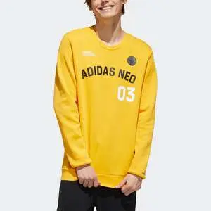 Adidas Neo University Pullover With Graphic Detailing - Yellow