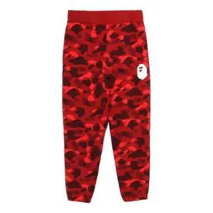 A BATHING APE Color Camo Wide Fit Sweat Pants - Red
