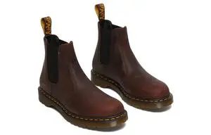Dr. Martens 2976 Waxed Full Grain Leather Chelsea Boots - Chestnut
