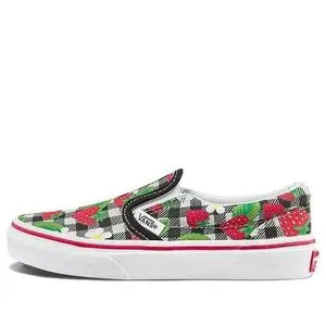 VANS Slip-on Sneakers With Strawberry Print - Black/white/red