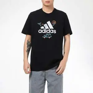Adidas Causual Sports Round Collar Printing Male