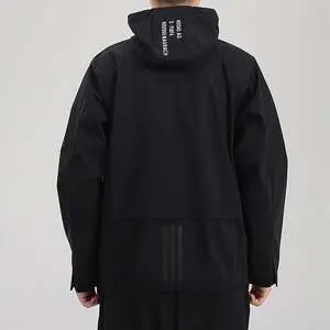 Adidas Hooded Sports Training Jacket With Zip-up Closure