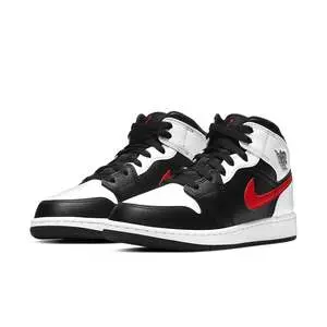 JORDAN 1 Mid Se - Black/white/red