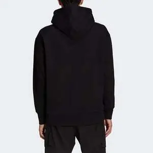 Adidas Y-3 Solid Color Hoodie With Logo Detail