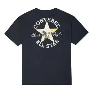 CONVERSE Embroidered Alphabet Print T-shirt - Black