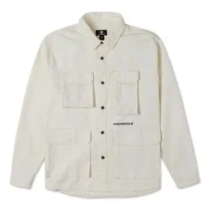 CONVERSE Cozy Utility Woven Shirt Asia Sizing - Egret