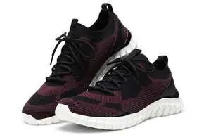 Sketchers Overhaul" Athletic Lace-up Sneakers - Black/white/red