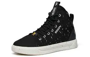 ANTA X Snoopy Skateboarding Series High Top Sneakers - Black/white