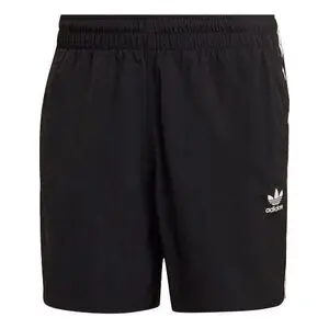 Adidas Casual Shorts With Signature Stripes - Black