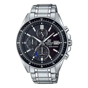 Casio Edifice Stainless Steel Solar Powered Chronograph Watch - Black
