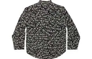 Balenciaga Logo Strips Minimal Shirt Medium Fit