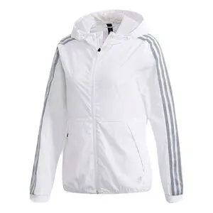 Adidas Zip-up Hooded Track Jacket With Sporty Stripes