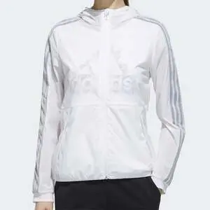 Adidas Zip-up Hooded Track Jacket With Sporty Stripes