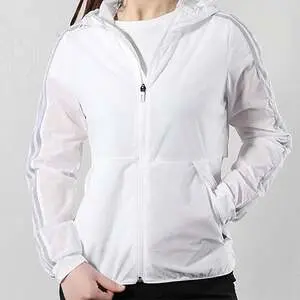 Adidas Zip-up Hooded Track Jacket With Sporty Stripes