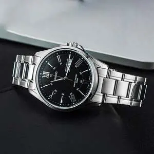 Casio Stainless Steel Analog Watch - Silverblack