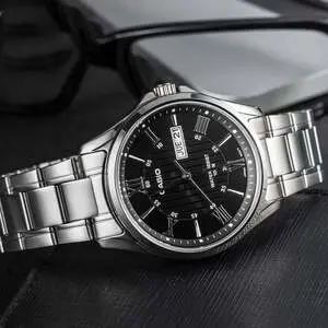 Casio Stainless Steel Analog Watch - Silverblack