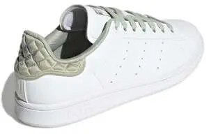 Adidas Stan Smith Matte Silver Quilted Sneakers - White