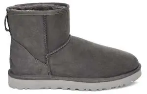 UGG Classic Mini Fleece Lined Ankle Boots - Dark Gray