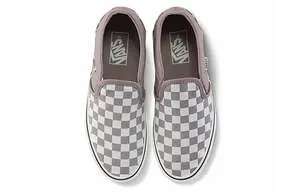 VANS Asher Checkerboard Slip-on Sneakers - Gray/white
