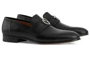 Gucci Interlocking G Leather Loafers