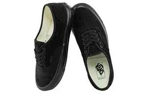 VANS Og Authentic Lx Velvet Embroidery Leopard Sneakers - Black