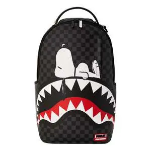 SPRAYGROUND X Peanuts Snoopy Shark Mouth Backpack - Black/grey