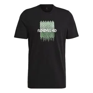 Adidas 4d Gpx Tee M Casual Sports Round Neck Short Sleeve - Black