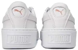 PUMA Basket Platform Metallic Sneakers - White/gold