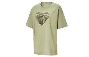 CONVERSE Graphic Heart Print T-shirt - Light Graygreen